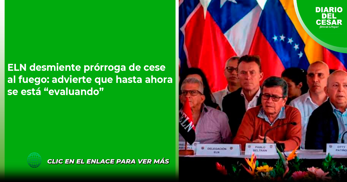ELN desmiente prórroga de cese al fuego: advierte que hasta ahora se ...